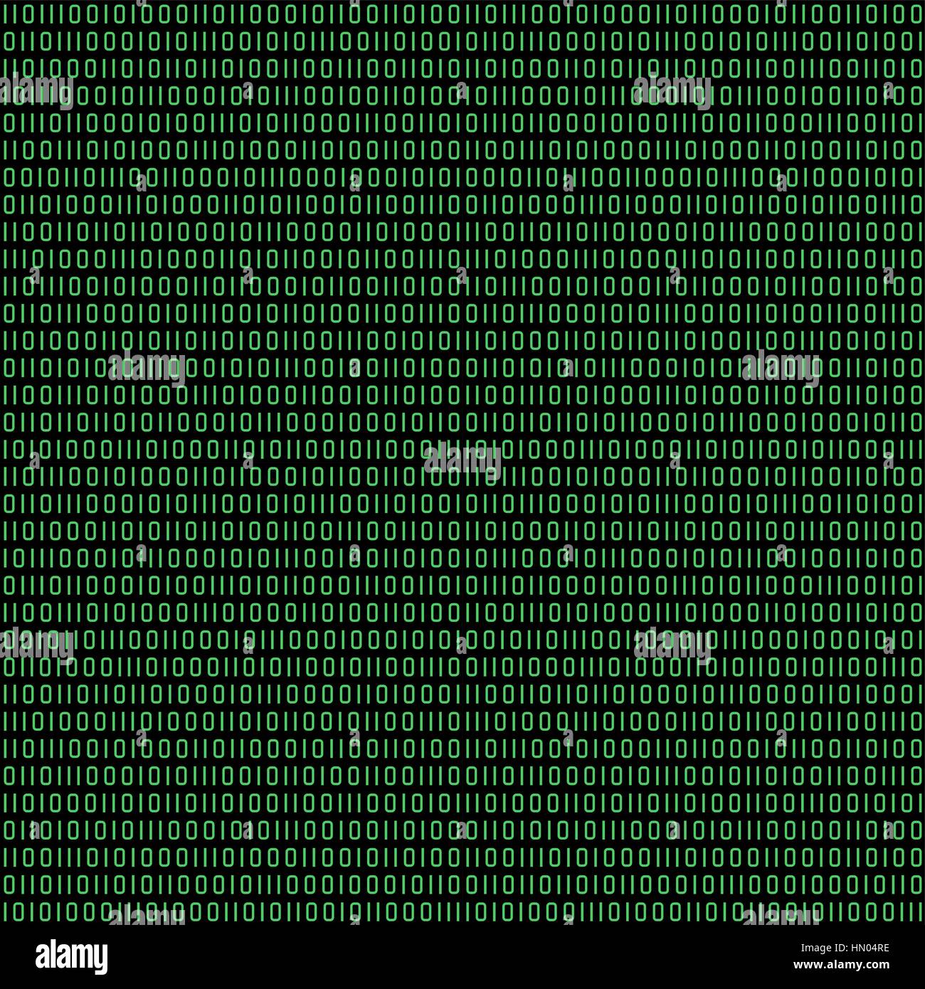 Seamless (you see 4 tiles) binary code retro green and black abstract pattern background Stock ...