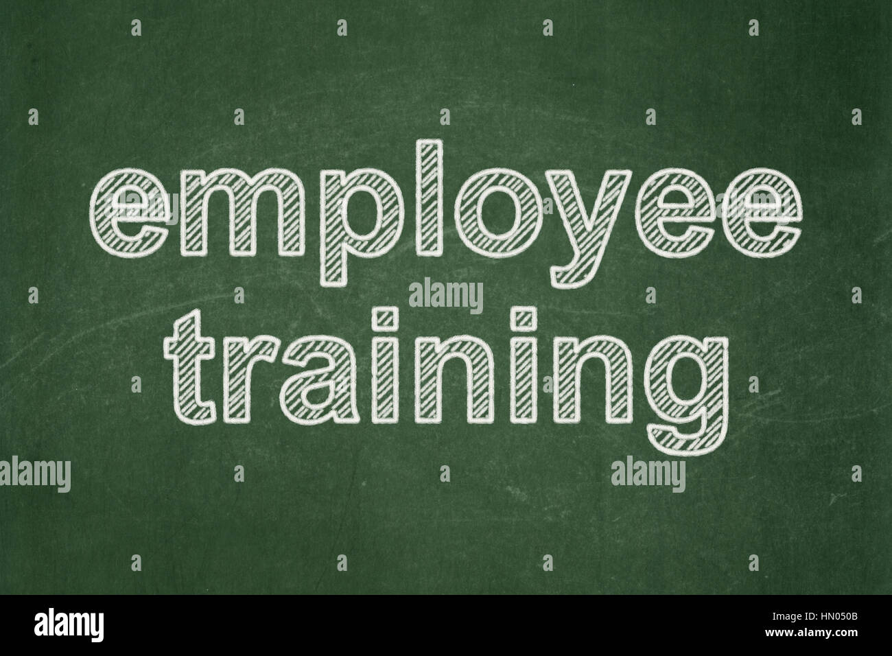 Studying concept: text Employee Training on Green chalkboard background ...