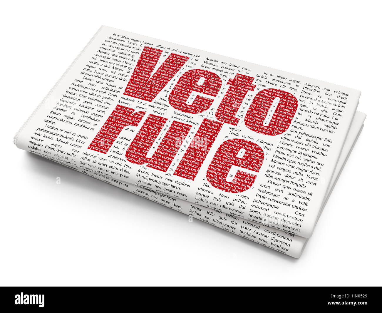 Politics concept: Pixelated red text Veto Rule on Newspaper background ...