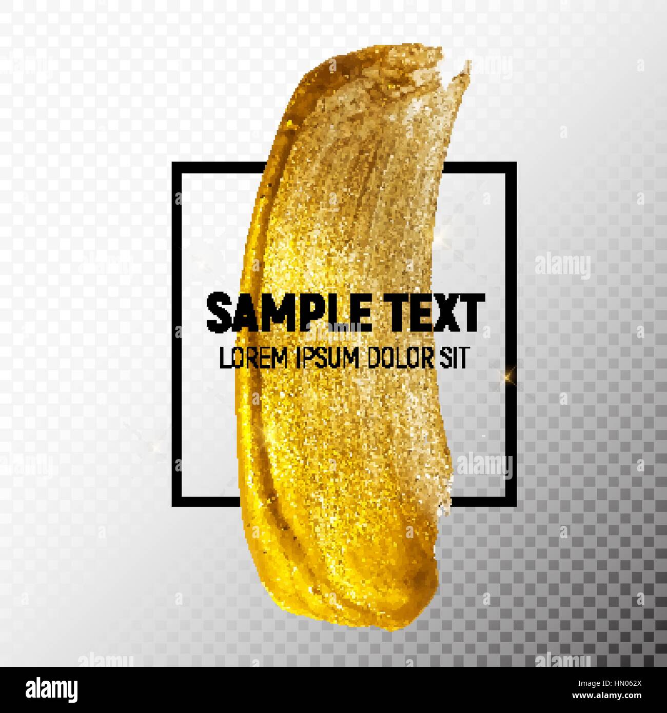 Gold Paint Glittering Textured Art Illustration. Vector Illustra Stock ...