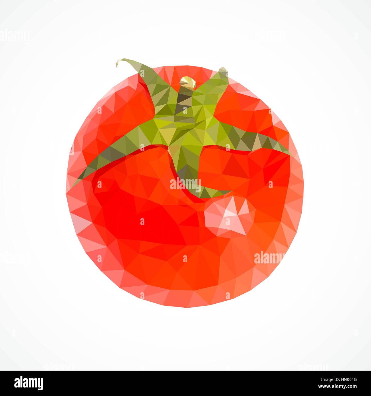 Vector Polygonal Red Tomato Icon Stock Vector Image & Art - Alamy