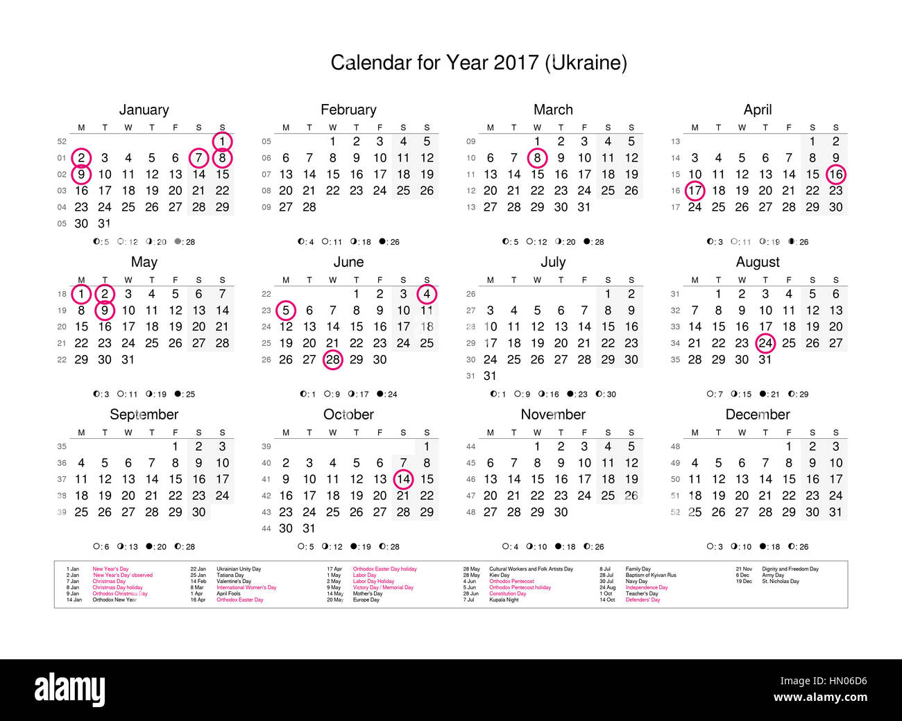 Calendar of year 2017 with public holidays and bank holidays for ...