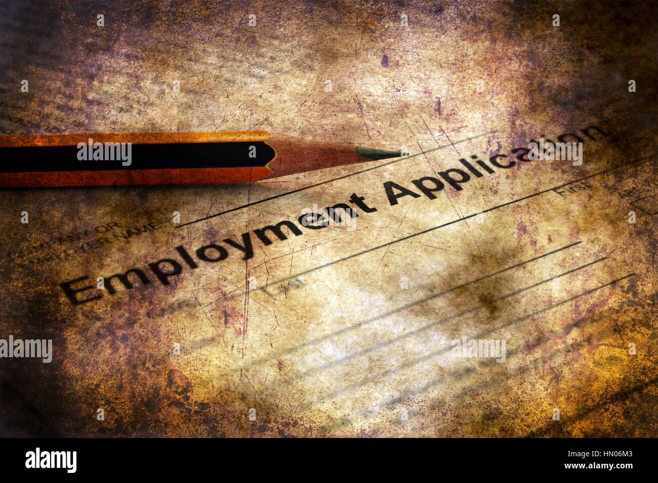 Employment application grunge concept Stock Photo - Alamy