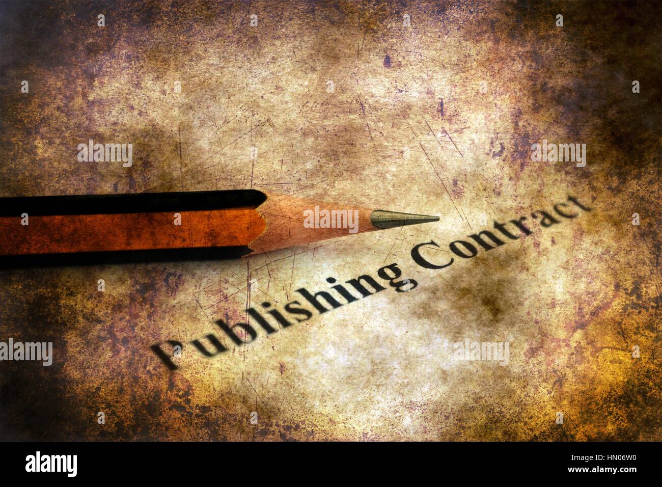 Publishing contract grunge concept Stock Photo - Alamy