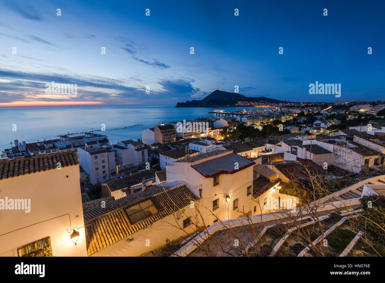 Altea cityscape sunset hi-res stock photography and images - Alamy