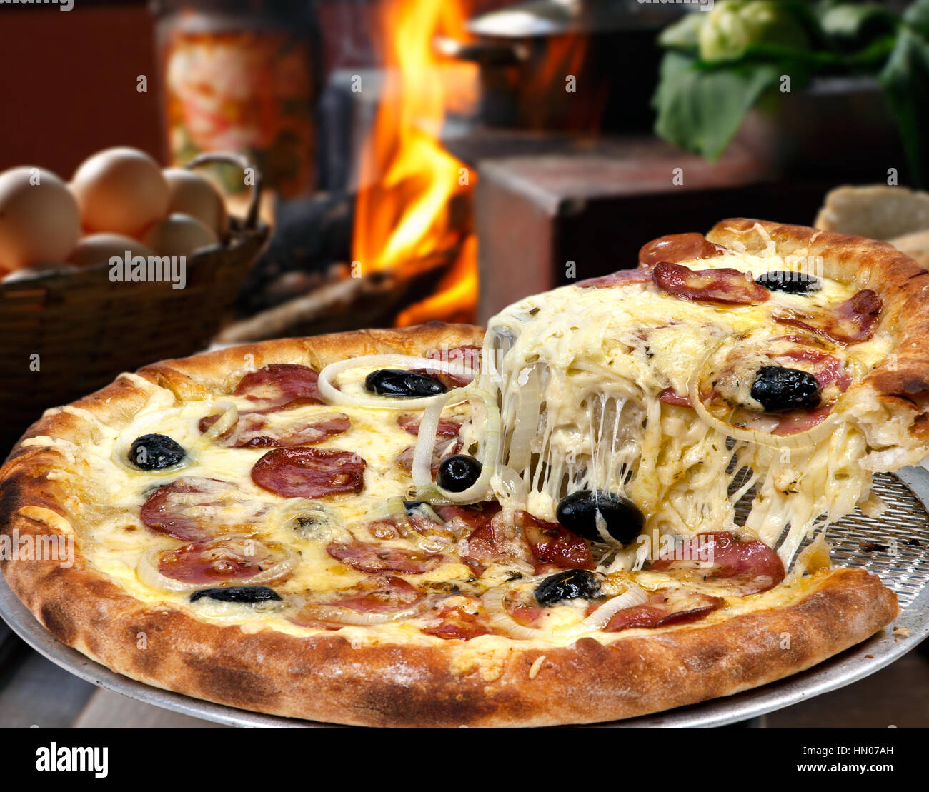 Pizza pepperoni Stock Photo - Alamy