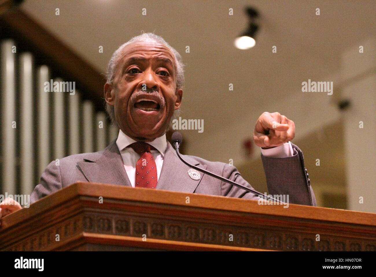 Reverend Al Sharpton of The National Action Network speaks at Mount ...