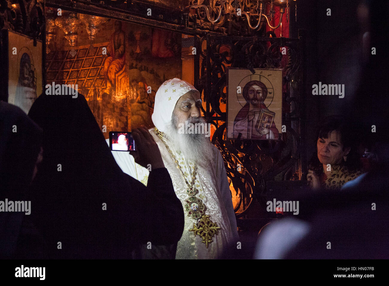 Jerusalem, Israel - November 10, 2016: Anba Abraham, the Coptic ...