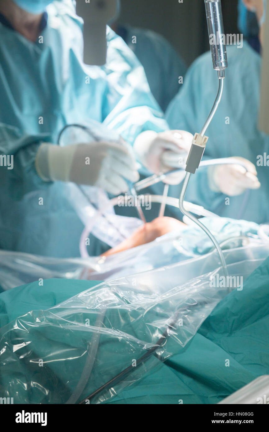 Knee keyhole surgery hospital arthroscopy operation medical procedure ...