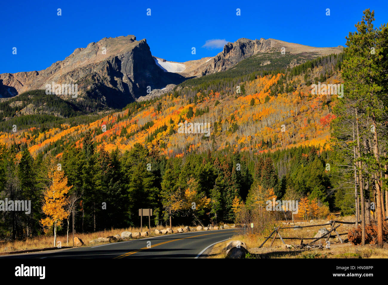 Bear Lake Road, Rocky Mountain National Park, Estes, Colorado, USA ...
