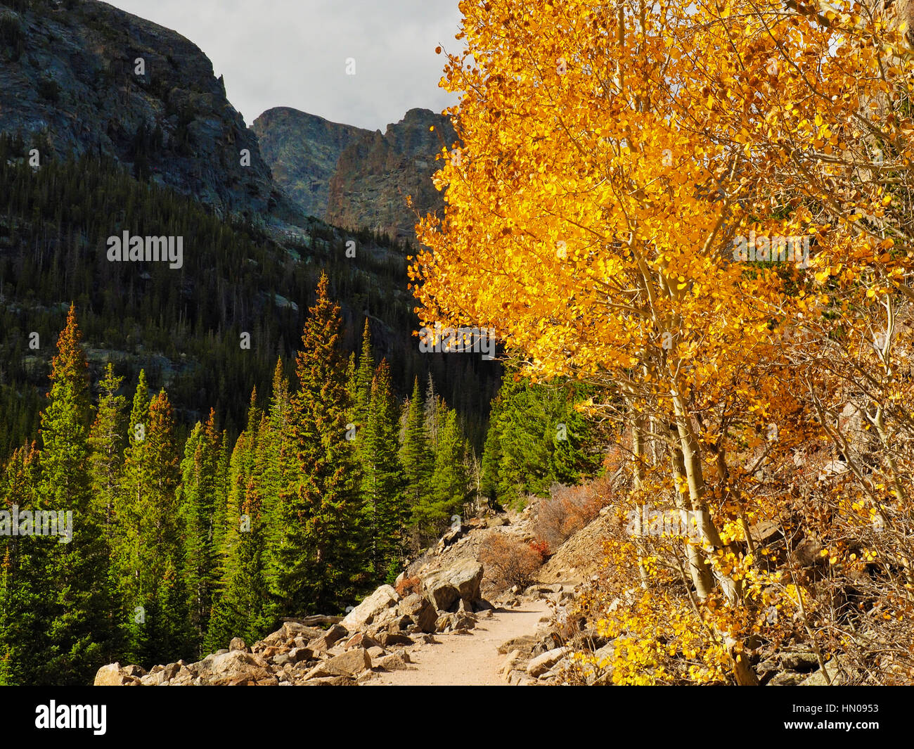 Mills Lake Trail, Rocky Mountain National Park, Estes, Colorado, USA ...