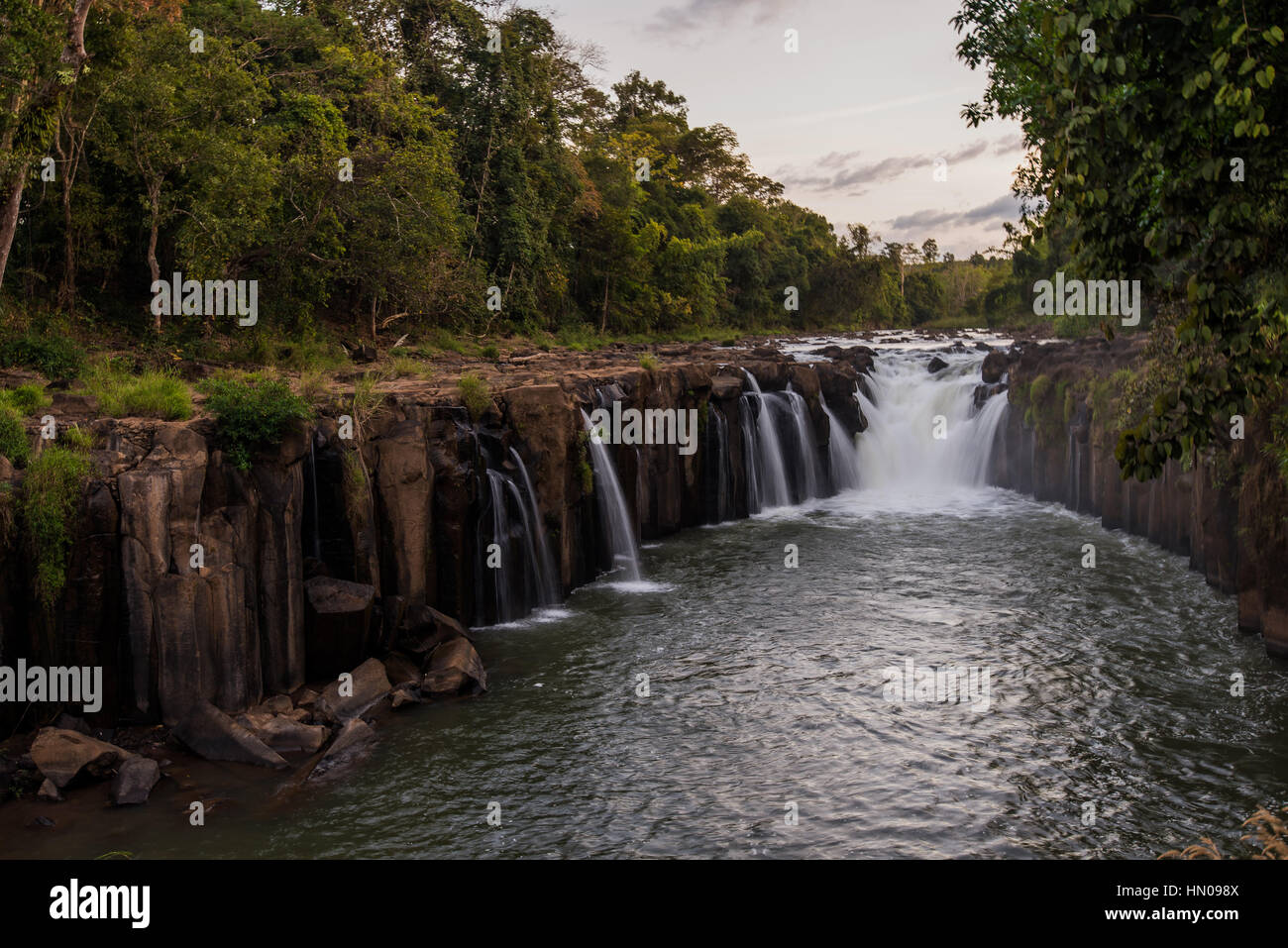 Majestic Hidden Waterfall in Natural forest Landscape Stock Photo - Alamy