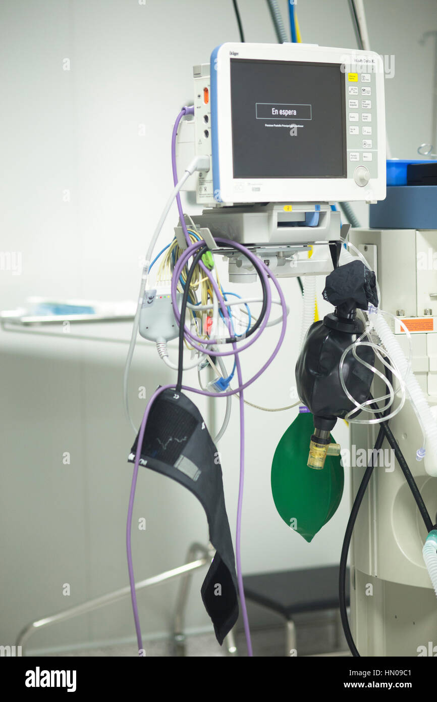 Hospital ward emergency room operating theater and modern equipment ...