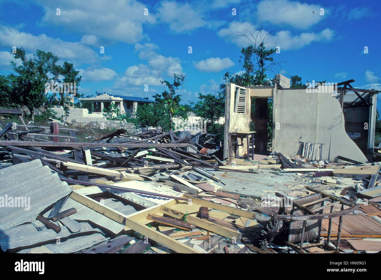 Aftermath of a hurricane in the Eastern tip of the Dominican Republic ...