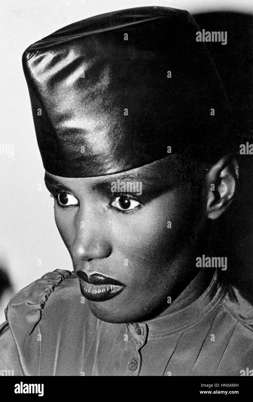 Portraits of Jamaican-American singer, model, and actress Grace Jones ...