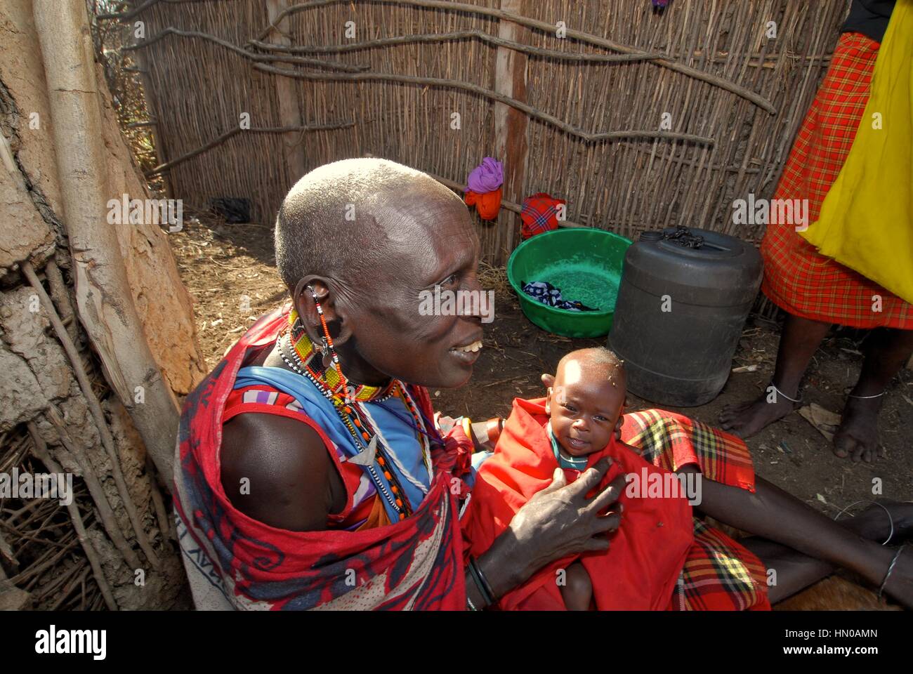 Masai Mara tribe around the Masai Mara National Park. Kenya. East ...