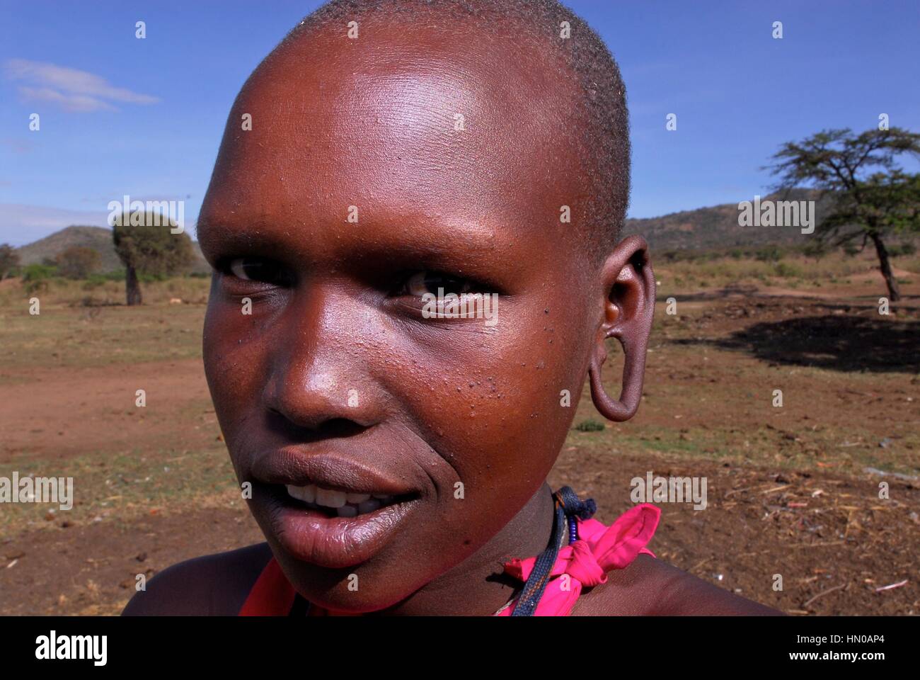 Masai Mara tribe around the Masai Mara National Park. Kenya. East ...