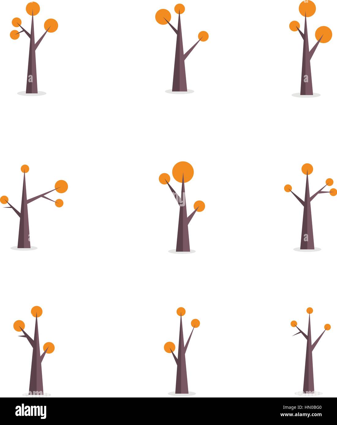 Set of tree style collection Stock Vector Image & Art - Alamy
