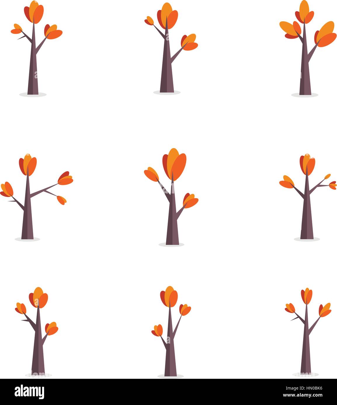 Vector flat of tree object set Stock Vector Image & Art - Alamy