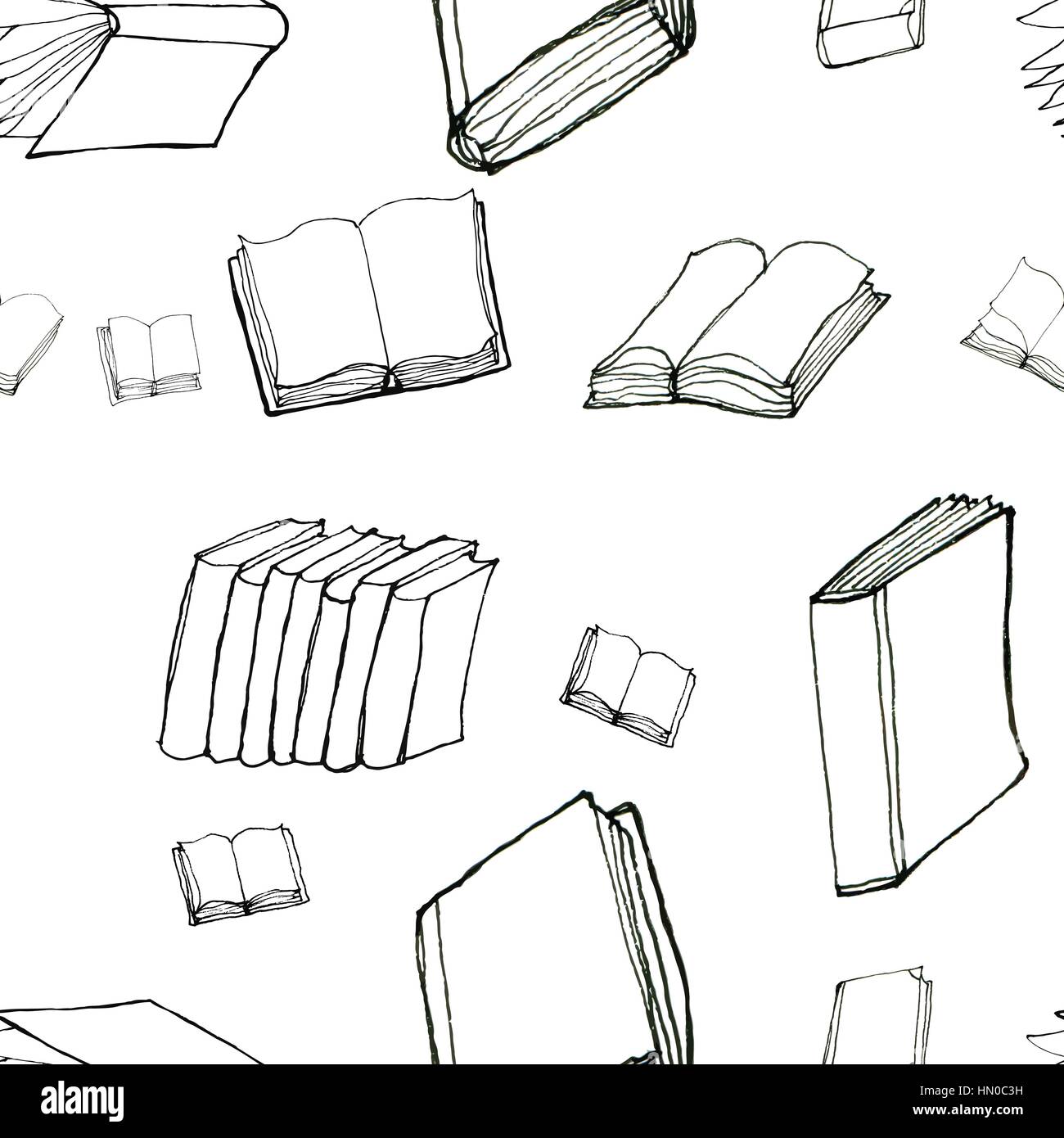 Seamless pattern with books Stock Vector Image & Art - Alamy