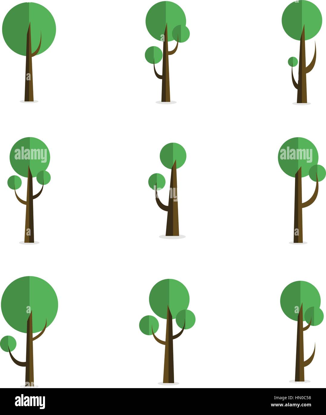Set of tree style collection Stock Vector Image & Art - Alamy