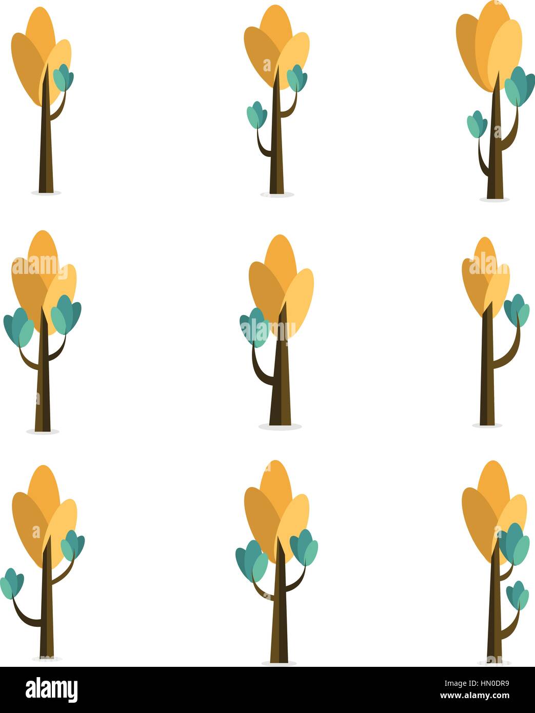 Set of tree style object collection Stock Vector Image & Art - Alamy