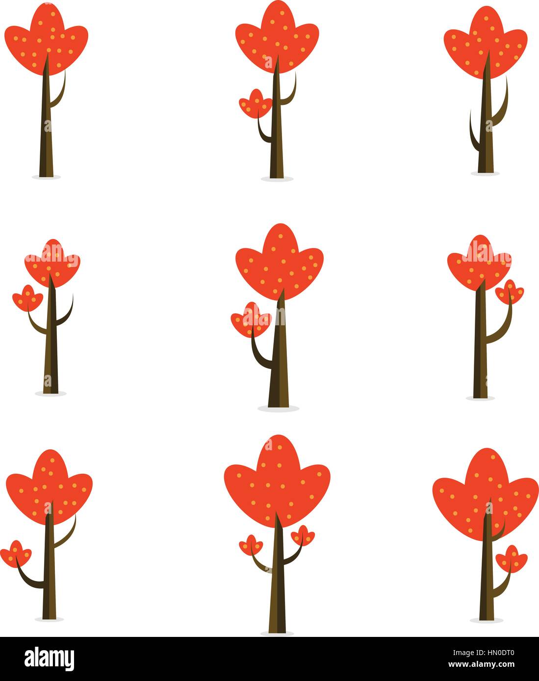 Vector illustration of tree style set Stock Vector Image & Art - Alamy