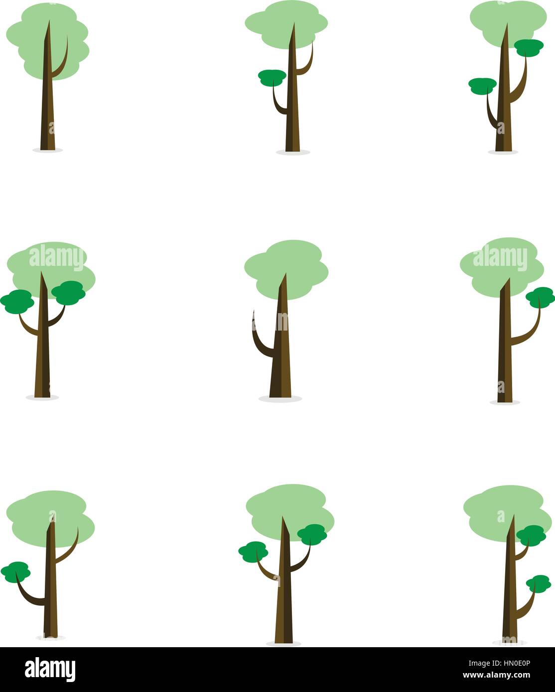 Collection of tree set unique Stock Vector Image & Art - Alamy