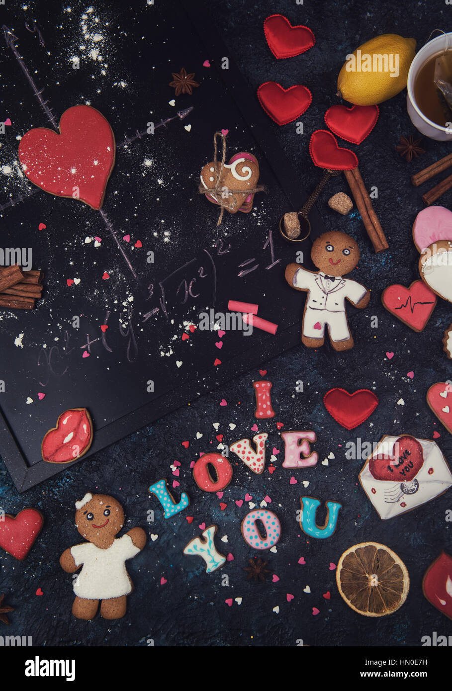 Math, hearts, formula of love Stock Photo - Alamy