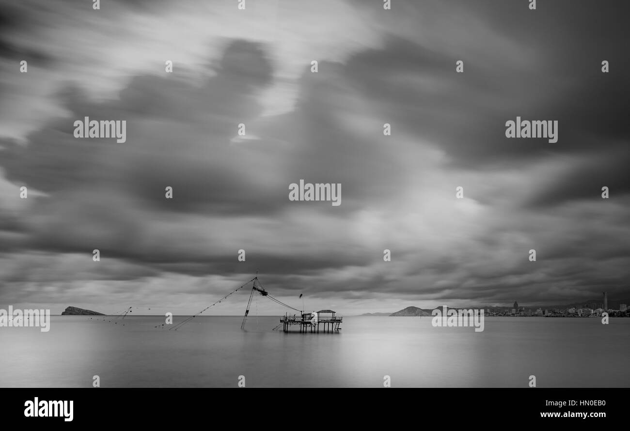 Poniente beach benidorm Black and White Stock Photos & Images - Alamy