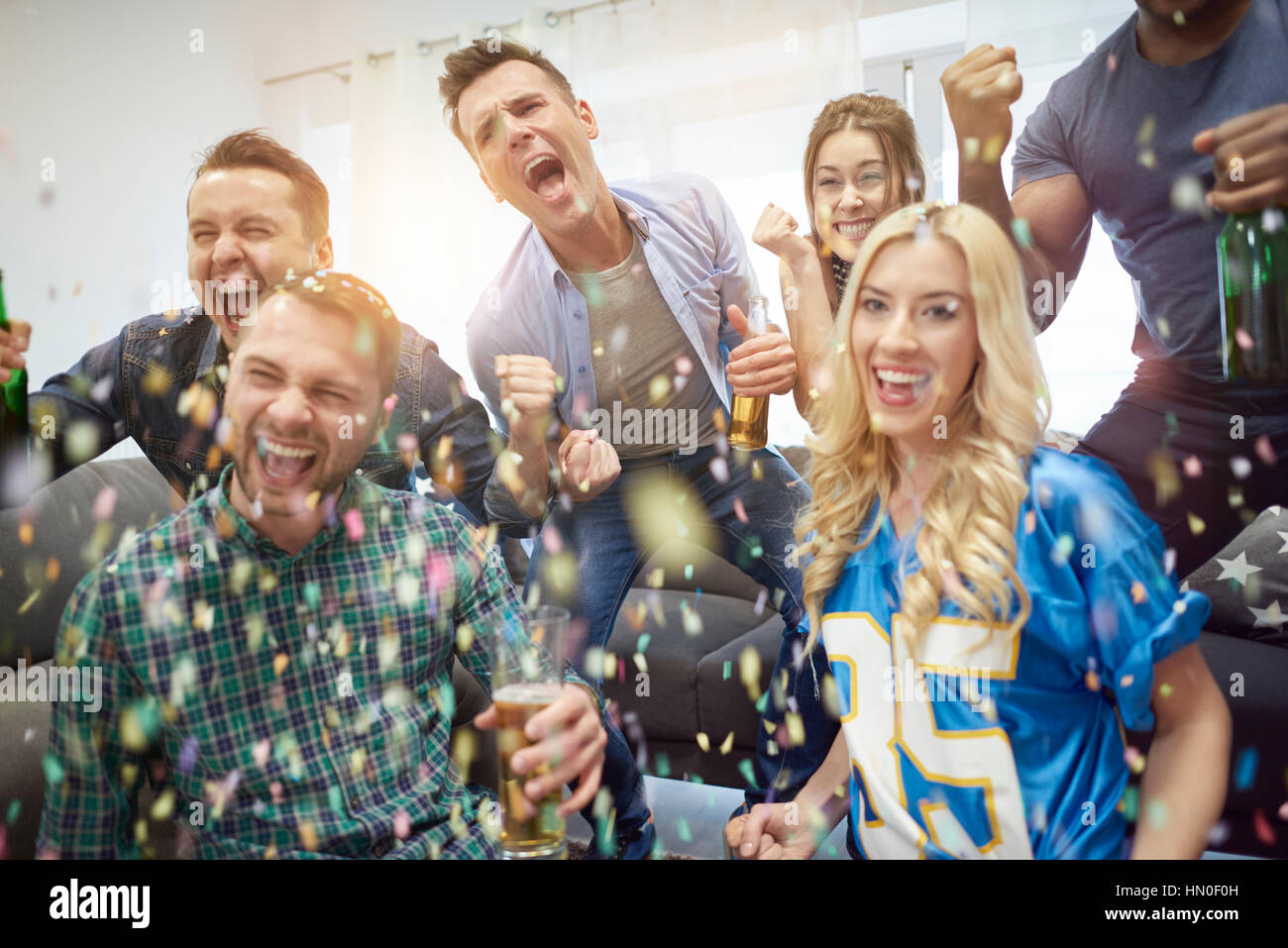 Favorite team has won the championship Stock Photo - Alamy