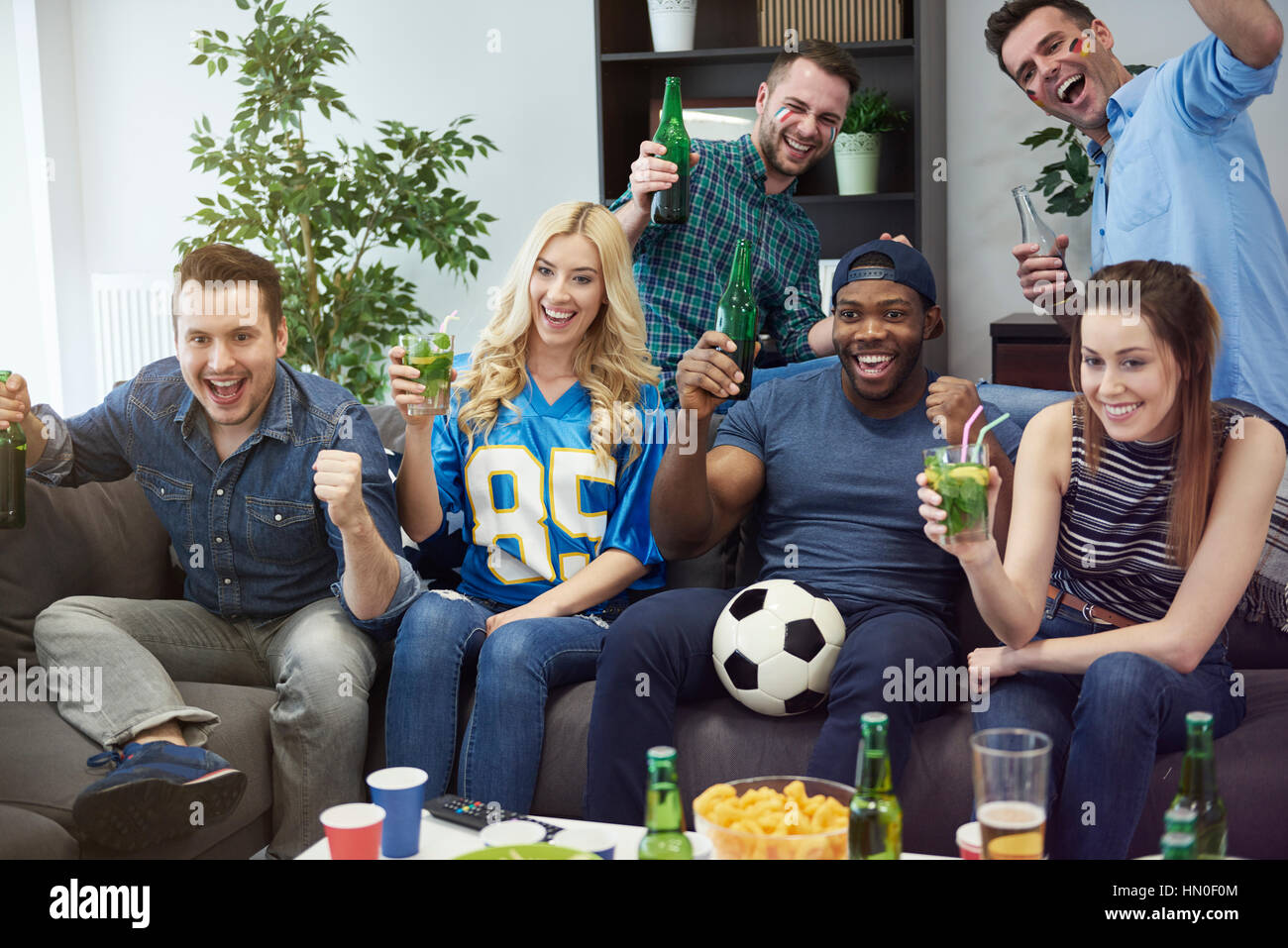 Best friends meeting during the match Stock Photo - Alamy