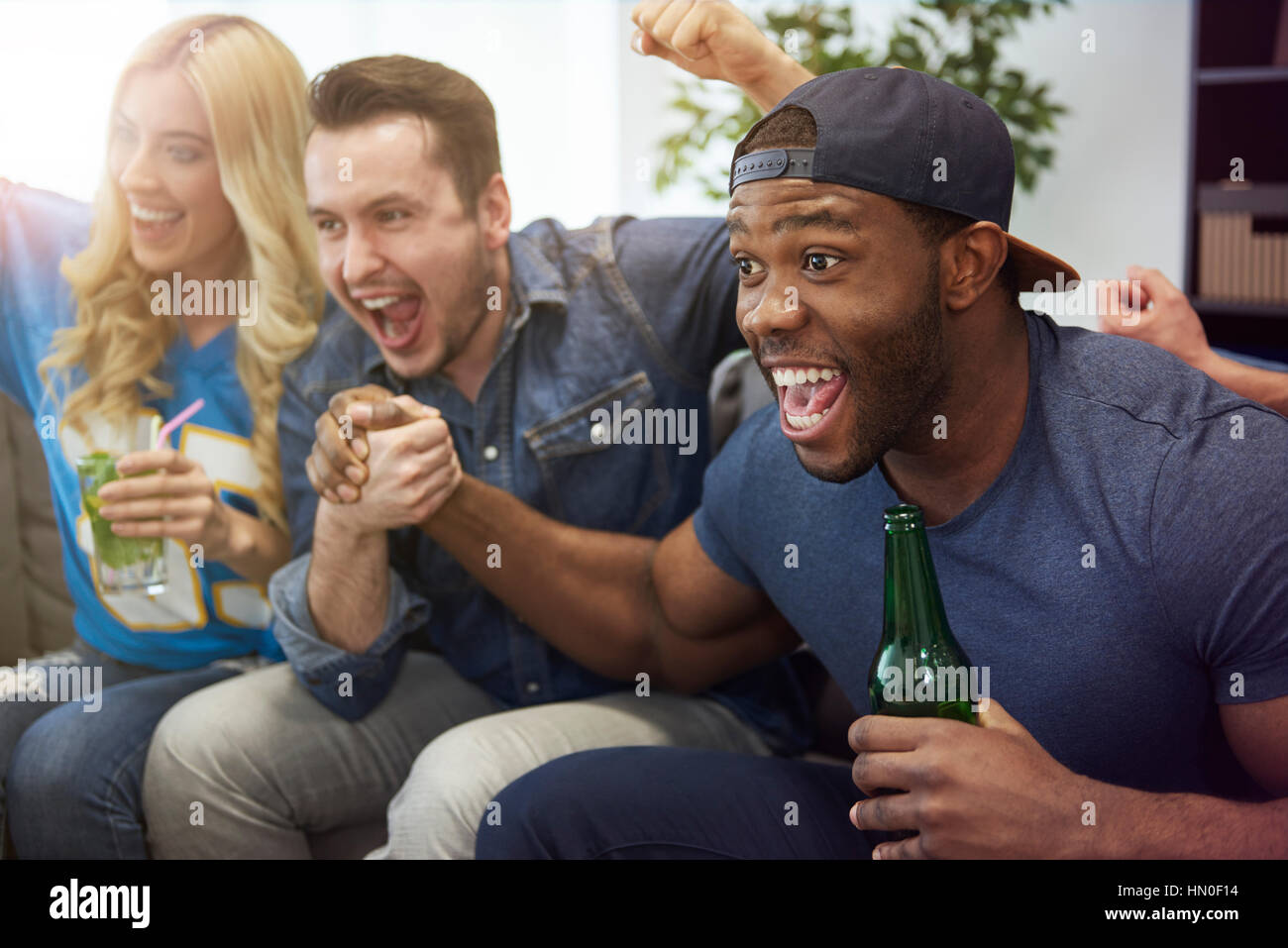 High five because we are winning Stock Photo - Alamy