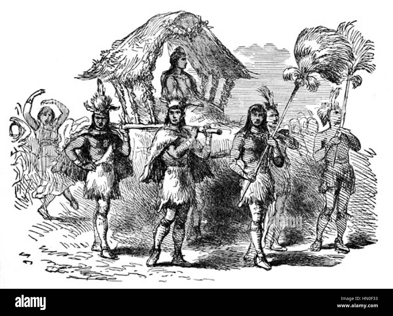 Cacique indian Black and White Stock Photos & Images - Alamy