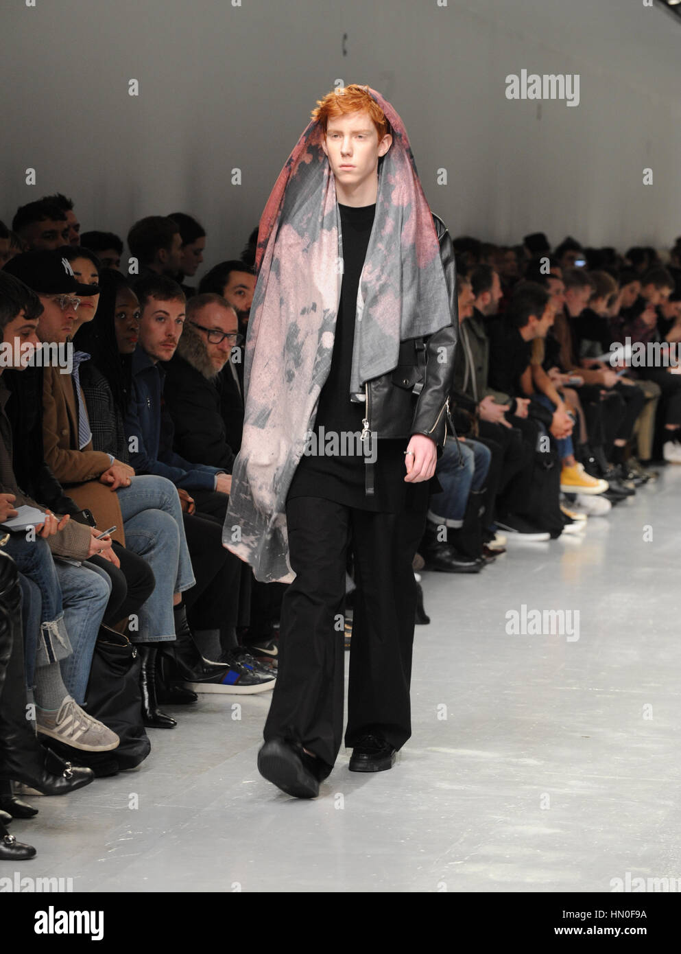 London Fashion Week Men's - Matthew Miller - Catwalk Featuring: Model ...