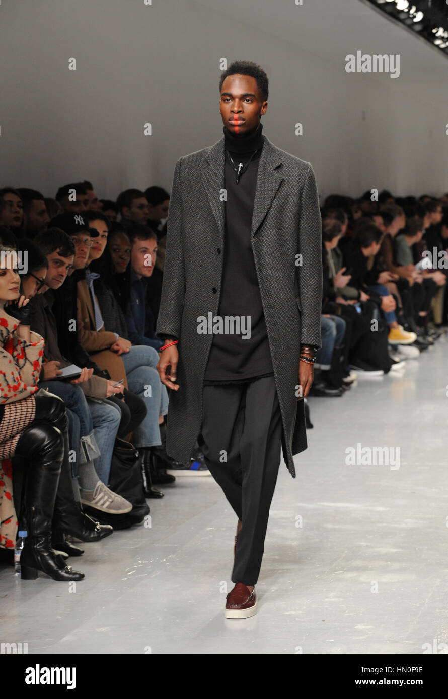 London Fashion Week Men's - Matthew Miller - Catwalk Featuring: Model ...