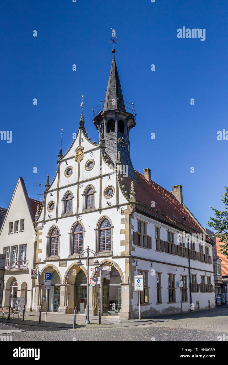 Historical town hall in the center of Steinfurt, Germany Stock Photo ...