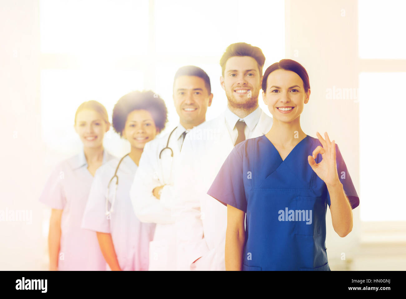 group of happy doctors at hospital Stock Photo - Alamy