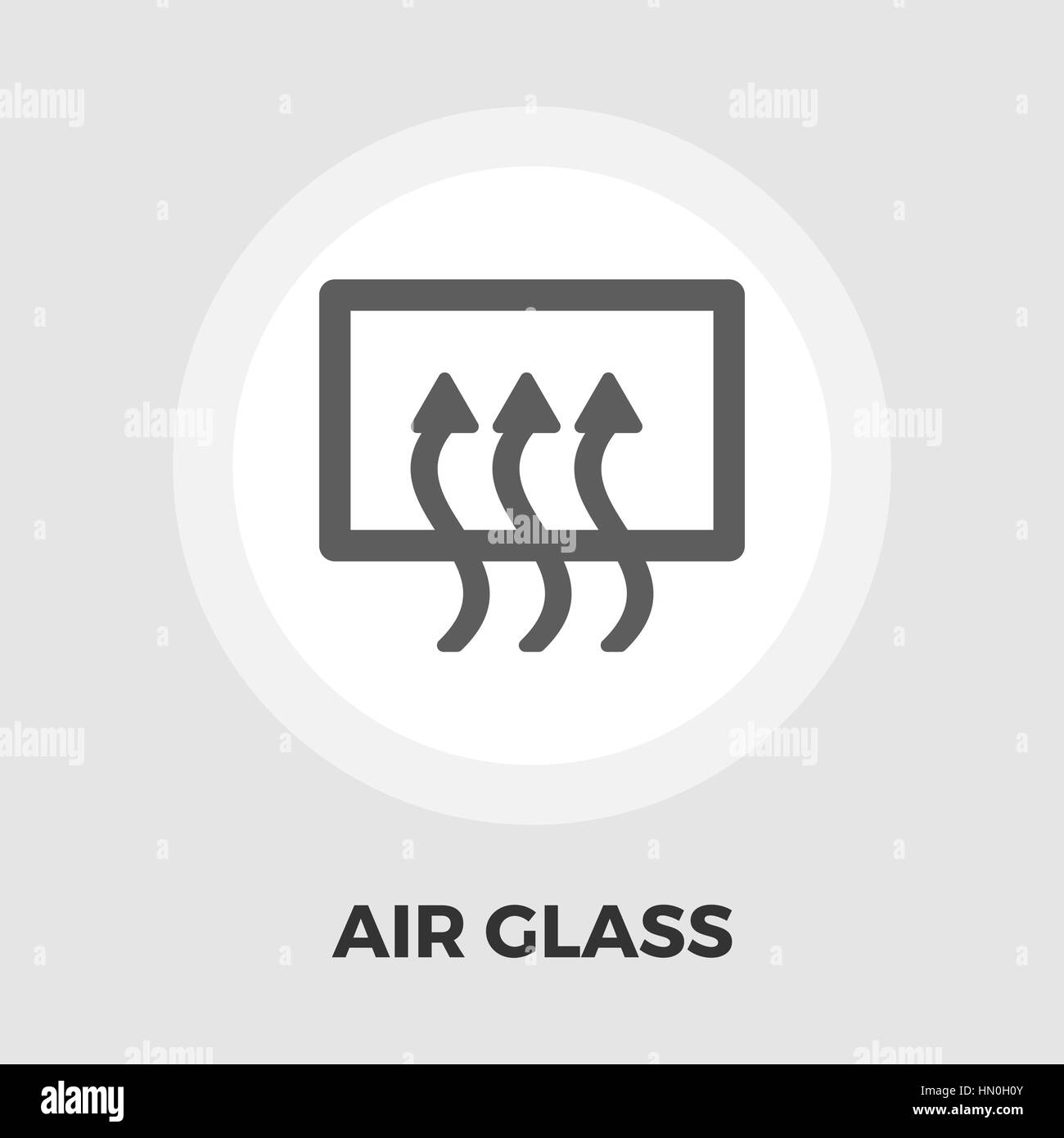 Rear window defrost icon vector. Flat icon isolated on the white ...