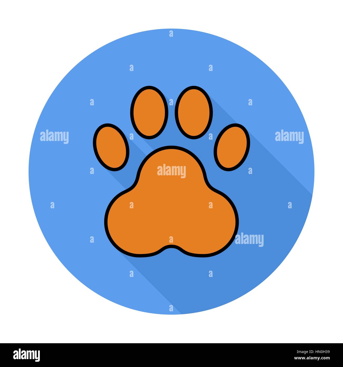 Paw icon. Line flat vector related icon for web and mobile applications ...
