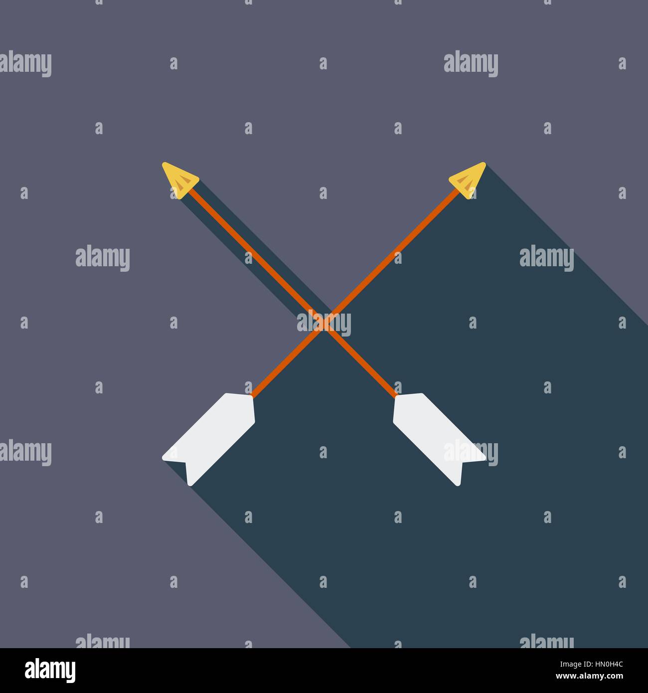 Arows icon. Flat vector related icon with long shadow for web and ...