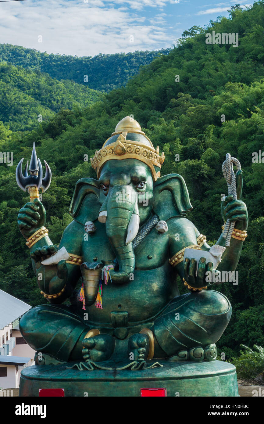 Big Ganesha statue and Hindu god,Thailand,process color Stock Photo - Alamy