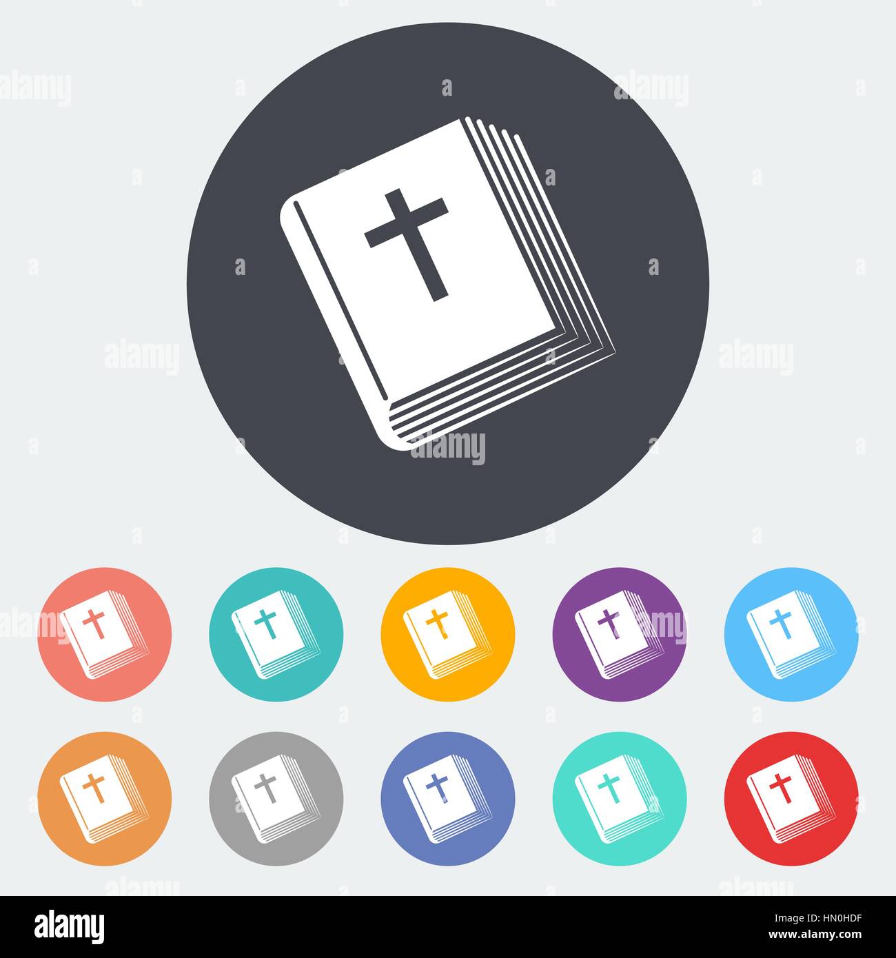Bible. Single flat icon on the circle. Vector illustration Stock Vector ...