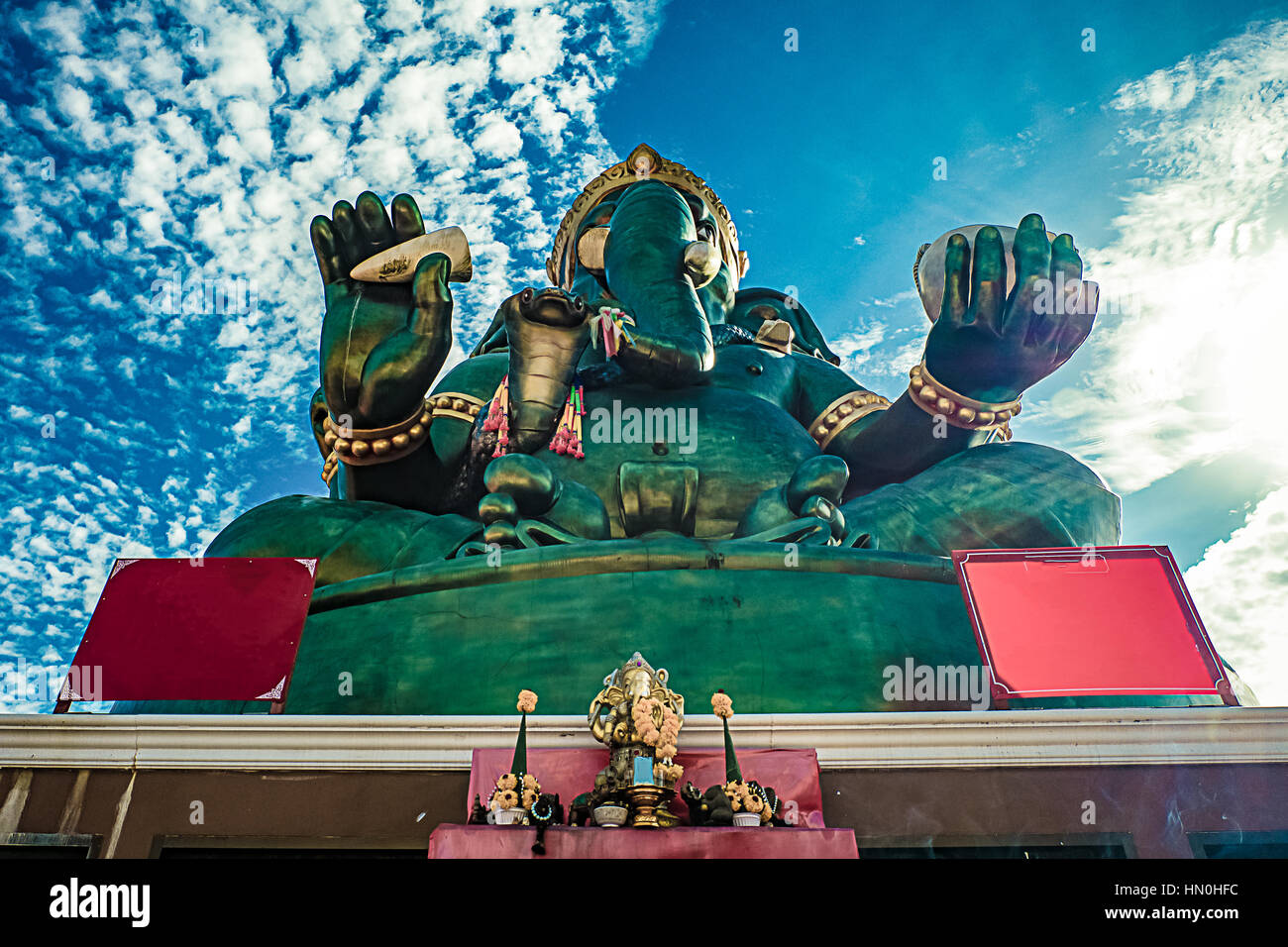 Big Ganesha statue and Hindu god,Thailand,process color Stock Photo - Alamy