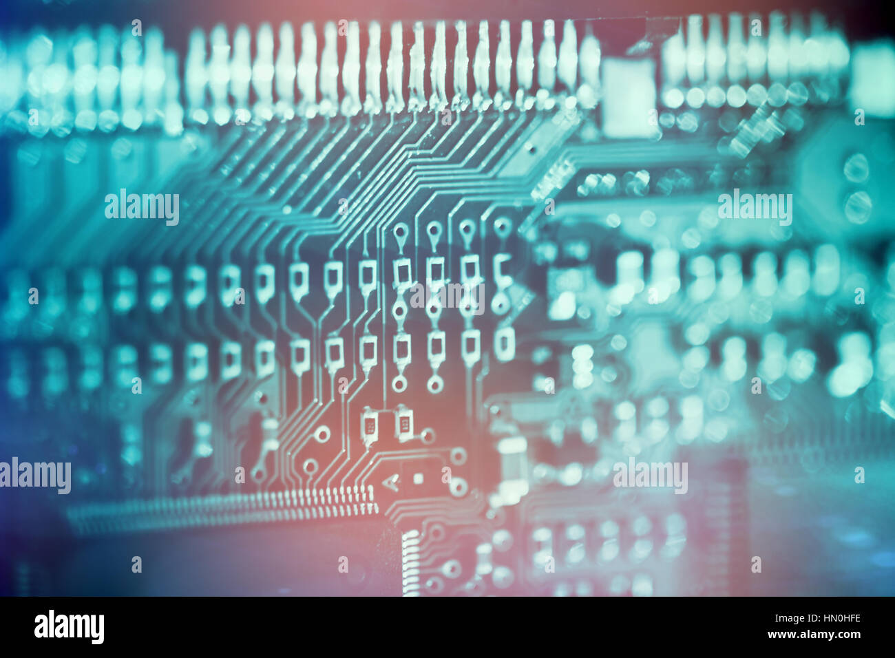 Close up of gray Printed Circuit Board Stock Photo - Alamy