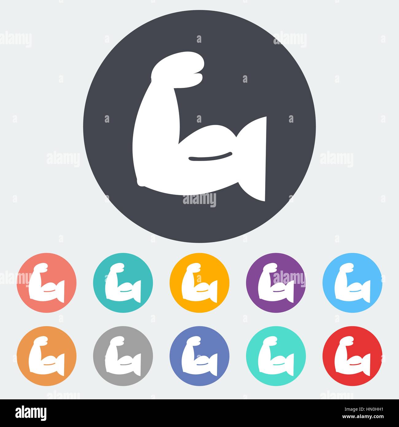 Bodybuilding. Single flat icon on the circle. Vector illustration Stock ...