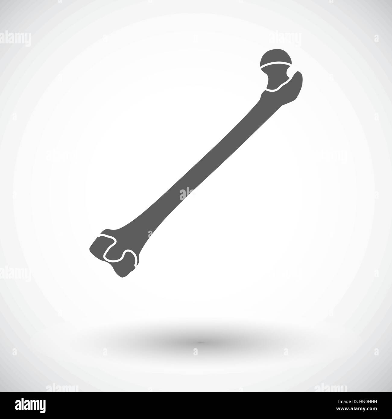Bone. Single flat icon on white background. Vector illustration Stock ...