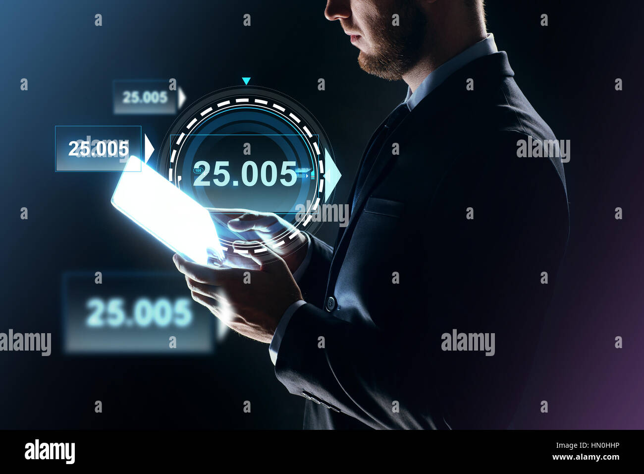 close up of businessman with transparent tablet pc Stock Photo - Alamy