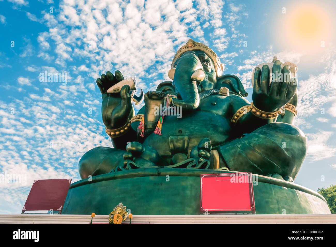 Big Ganesha statue and Hindu god,Thailand,process color Stock Photo - Alamy