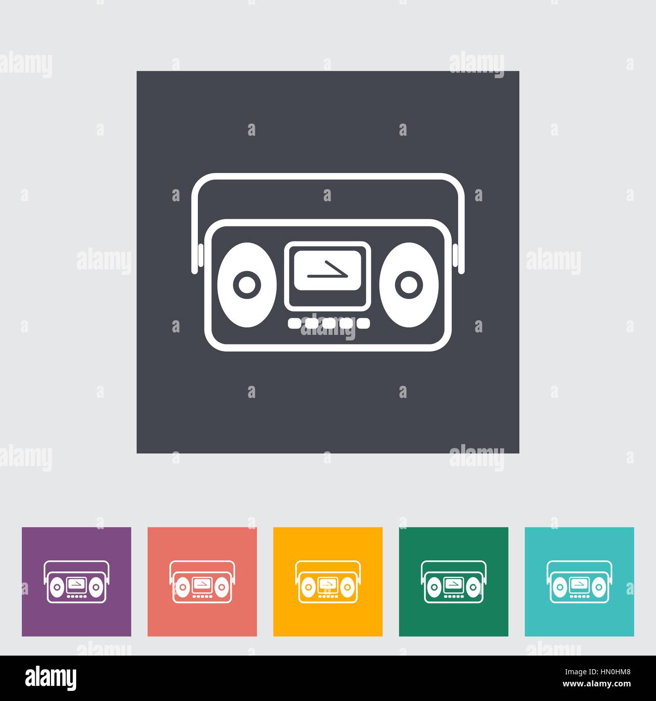 Boom box. Single flat icon. Vector illustration Stock Vector Image ...